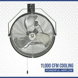 Strongway Garage Bay Fan, 18in. Dia., 3300 CFM, 1/12 HP - Walmart.com