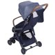 MonBebe Cube Compact Stroller with storage and visor, Blue Boho ...