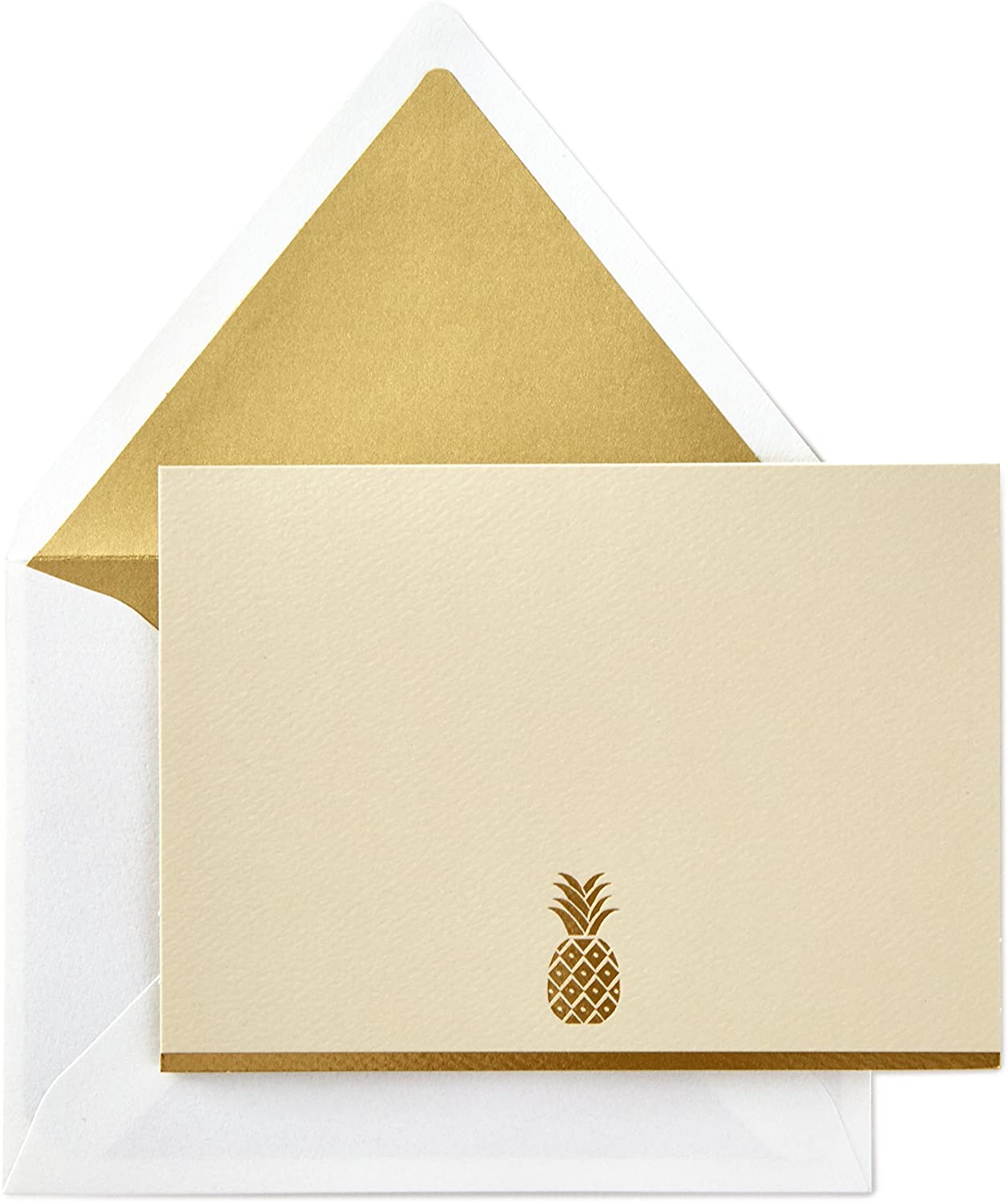 Hallmark Signature Gold Blank Cards, Pineapple (10 Cards with Envelopes ...