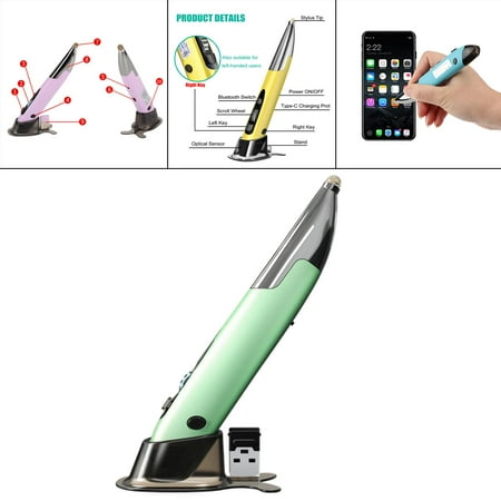 2.4G Adjustable Handwriting Wireless Mouse Pen USB Rechargeable With ...