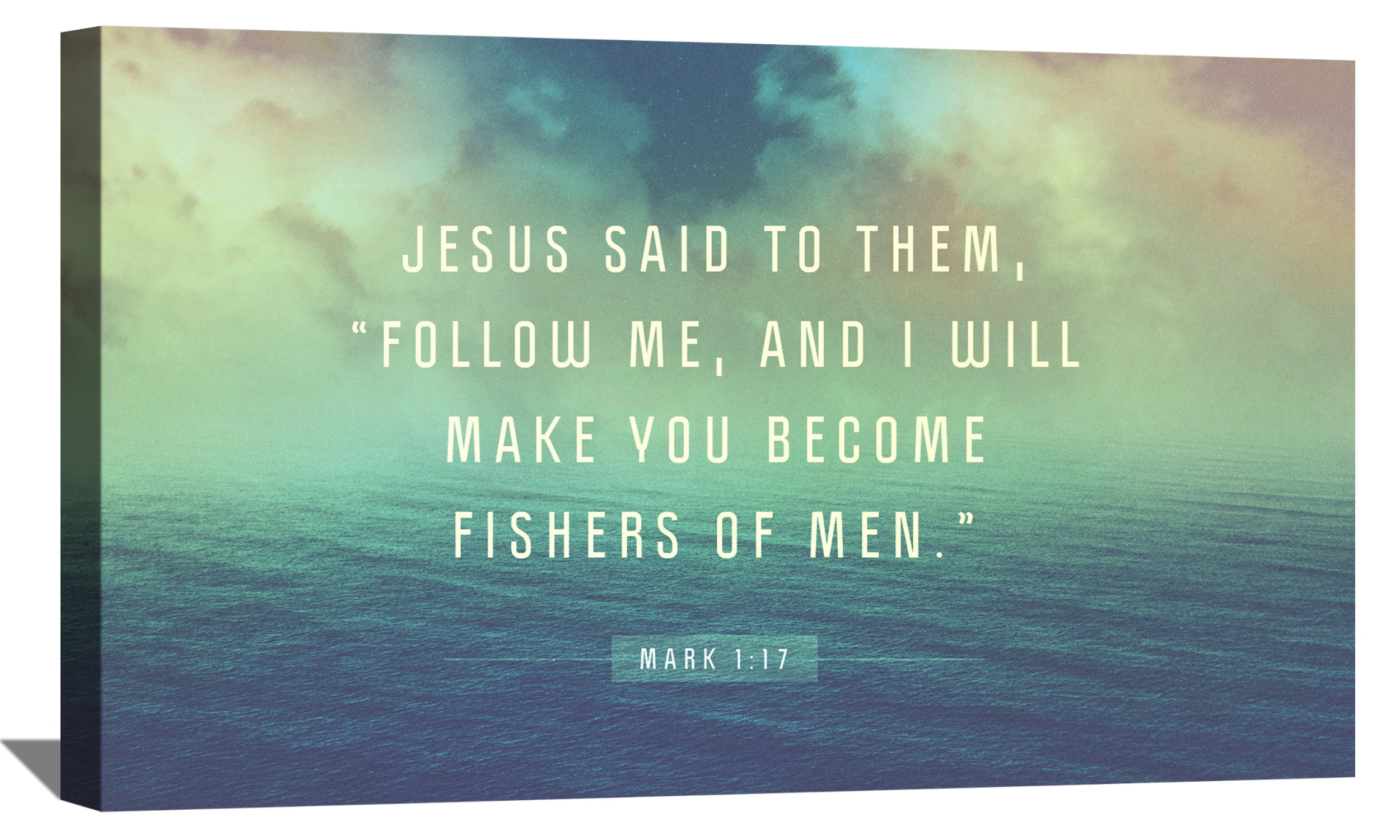 Follow Me Inspirational Christian Artwok Bible Verse Quotes Canvas Art ...