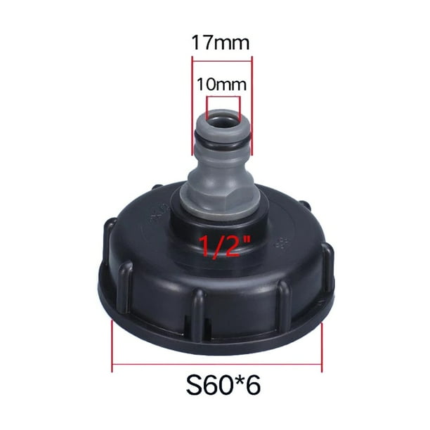 IBC Tank Tap 60mm Coarse Thread Fitting 1000 Litre Water Container ...