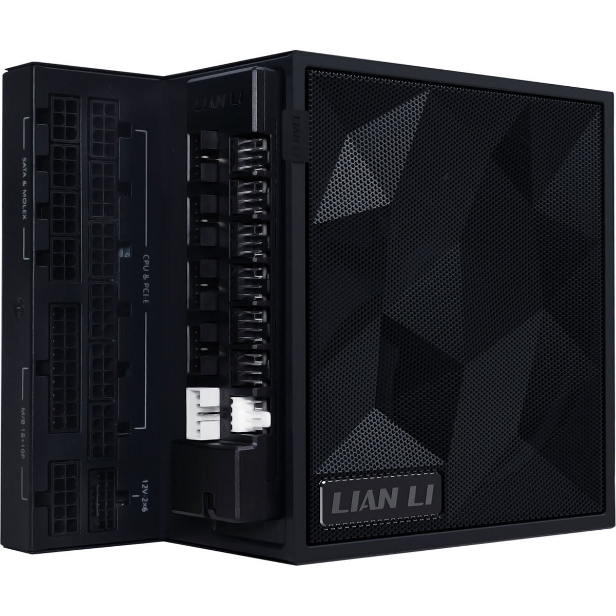 Lian Li Edge Serie - 1200W Full Modular Power Supply (Fan USB Hub Included) - Gold - ATX 3.1 - PCIE 5.1 Support - 12V-2x6 Connector - L-Shape.