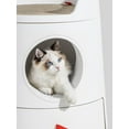 Mayitwill XL Castle Kitty Litter Box, 2 in 1, Front-Entry, Scratch ...