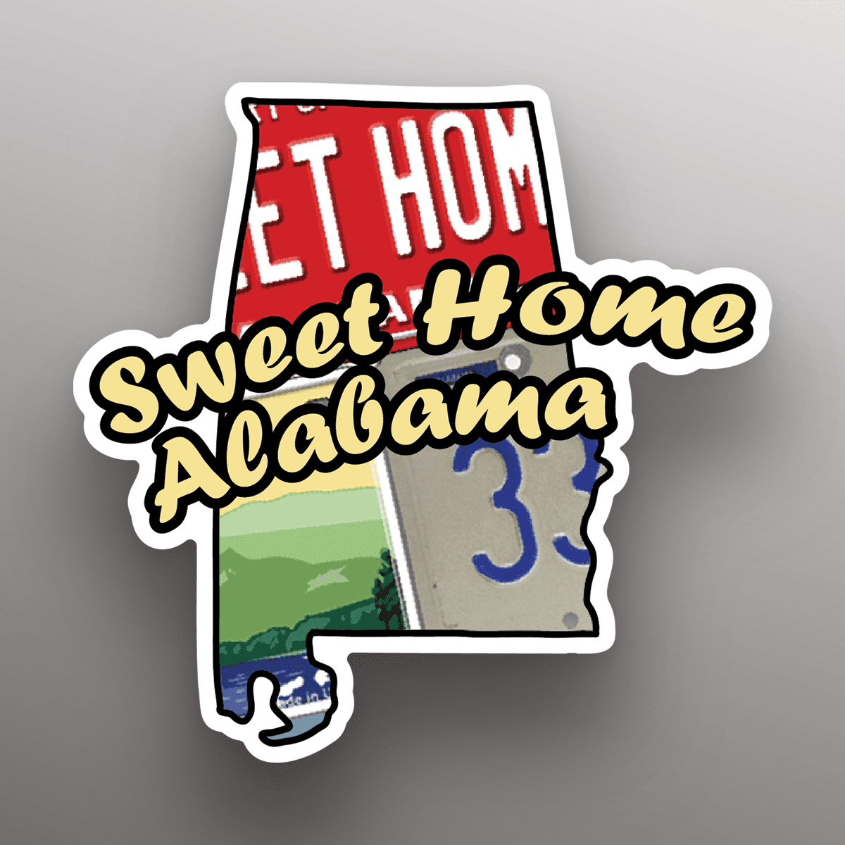 Sweet Home Alabama State Shape Great Gift Idea Single 5 Inch Magnet ...