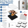 2x2 Clear Acrylic Fridge Magnets, DIY Photo Picture Frame Kit with ...