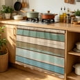 Cabinet Curtain 35''W x 35''L, Green Blue Brown Farmhouse Under Sink ...