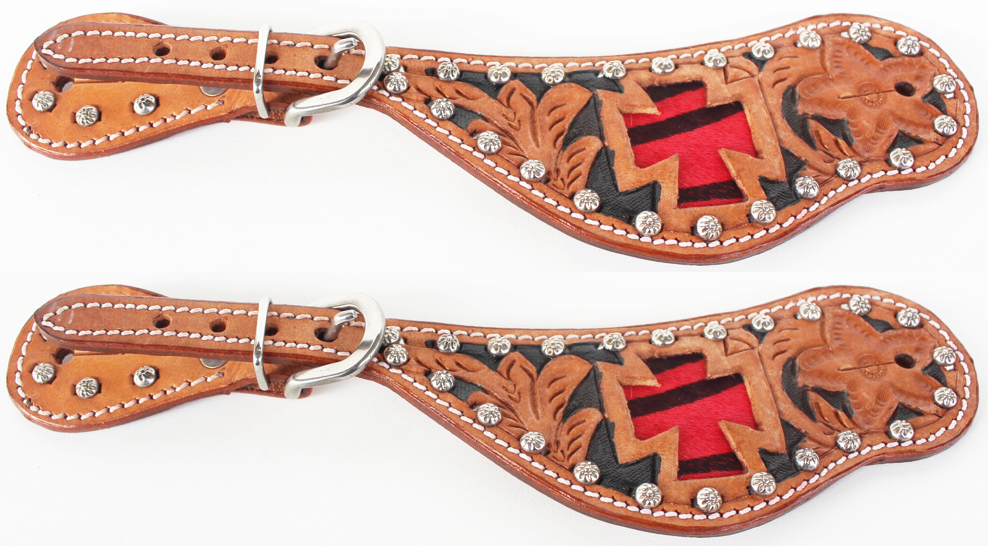 Horse Western Riding Cowboy Boots Leather Spur Straps Tack 7435 ...