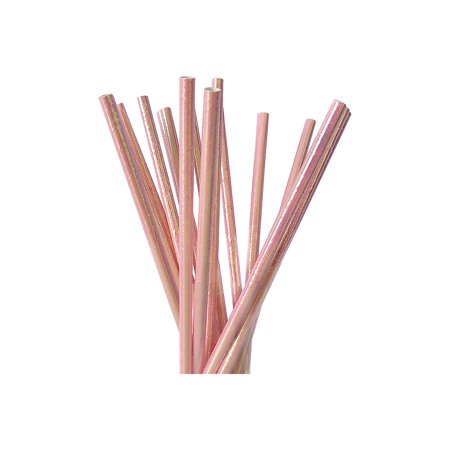 Disposable Paper Straws Glitter Pearl Film Straws Rainbow Straws ...