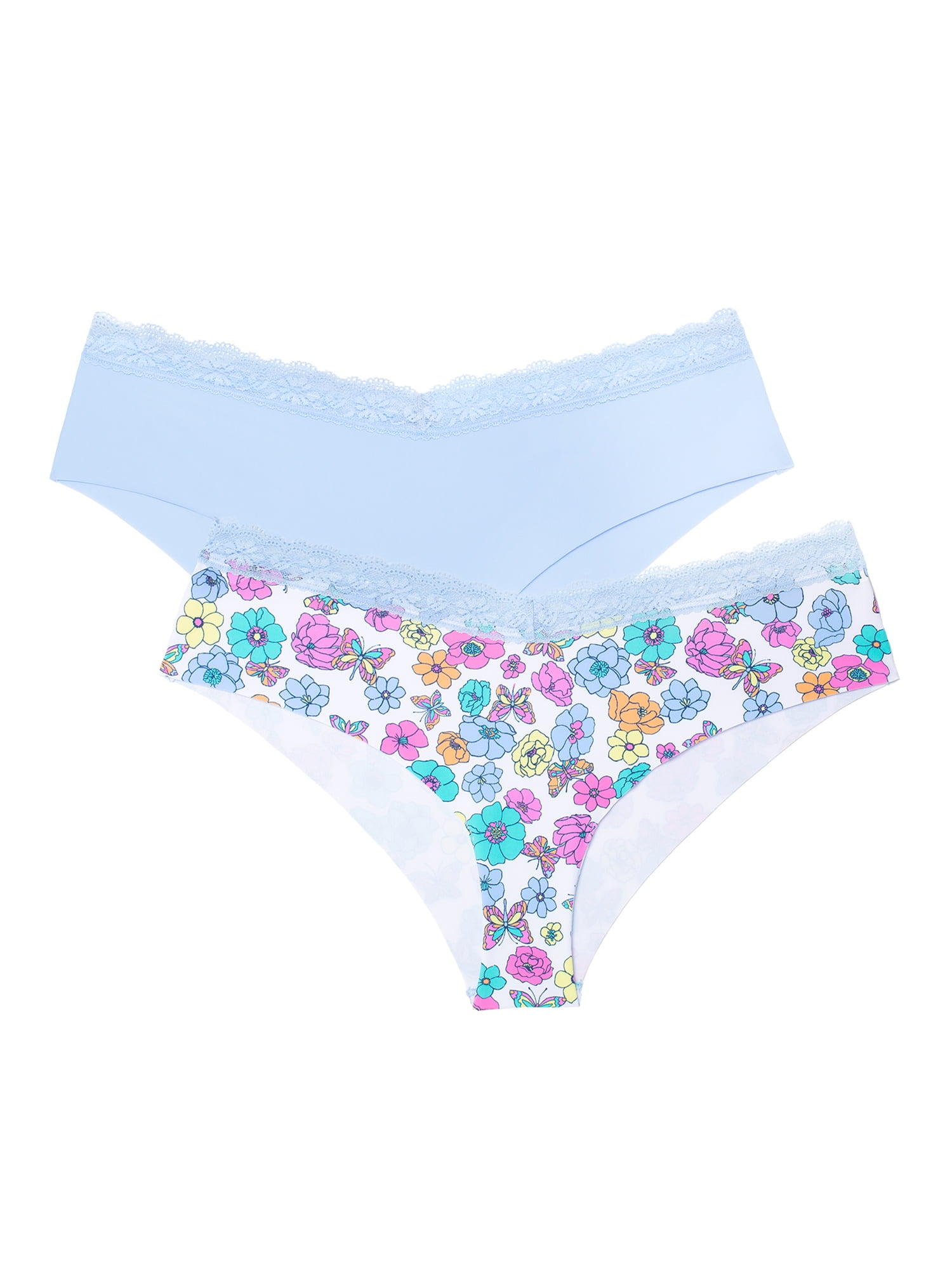 Nobo No Show Ruffle Cheeky Panty, 2-Pack NB523PK - Walmart.com