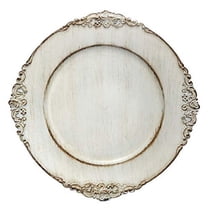 Free Shipping! Tiger Chef 24-Piece 13-inch Royal Antiqued White Round ...