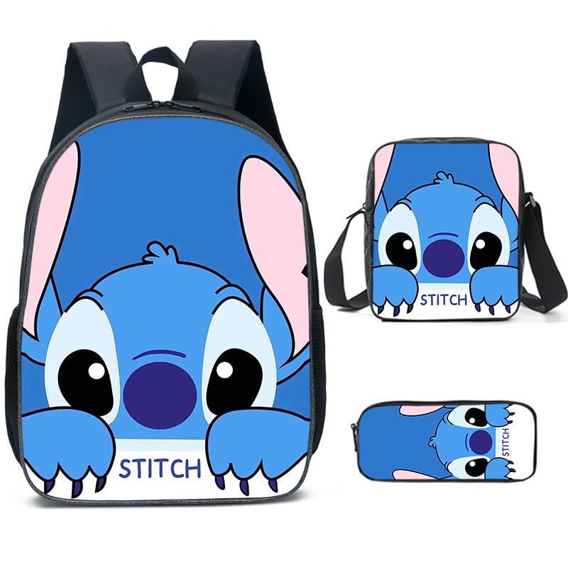 Nueva Mochila Escolar De 3 Piezas De Stitch De Dibujos Animados/De ...
