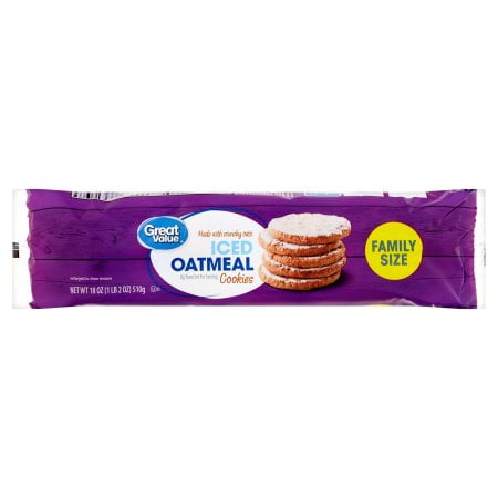 Great Value Iced Oatmeal Cookies, Family Size, 18 oz - Walmart.com