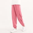 AGKIZG Solid Color Proof Jogger Sports Long Pants Elastic Waist Loose ...