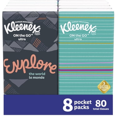 Small Pocket Pack Kleenex Ultra Soft & Strong Facial Tissues - 10 Small ...