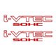 2x Red i-VTEC SOHC Vinyl Decal Stickers Emblem Honda Acura ivtec ...