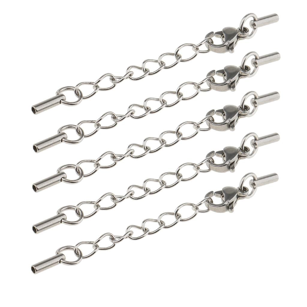 5x Metal Cord End Caps for Making Lobster Clasp er Chain 1mm - Walmart.com