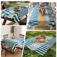 Abstract Stripe Rectangle Tablecloth Classic Blue Gradient Lines Art ...