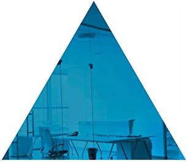 6” Medium Blue Triangle Blank Mirror Discs Smooth Edge DIY Plexiglass ...