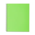 Pen+Gear College Ruled Poly 1-Subject Notebook, Green, 100 Heavyweight ...