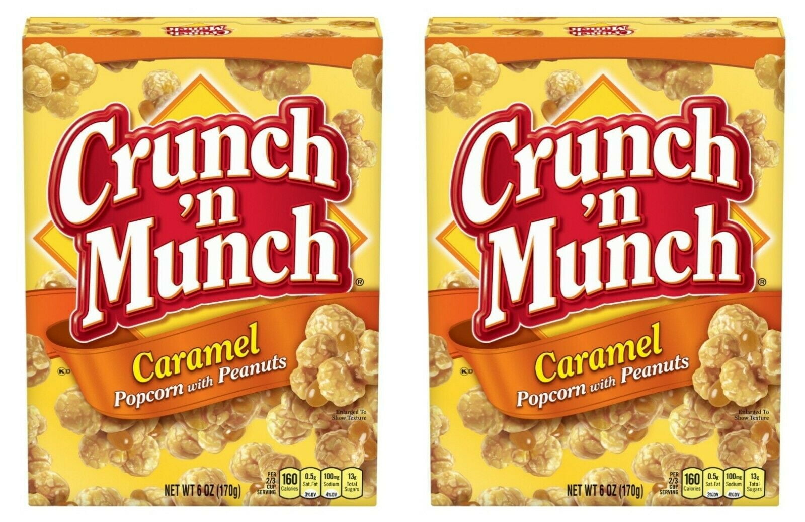 Crunch 'n Munch Caramel Popcorn with Peanuts 6oz (2 pack) - Walmart.com