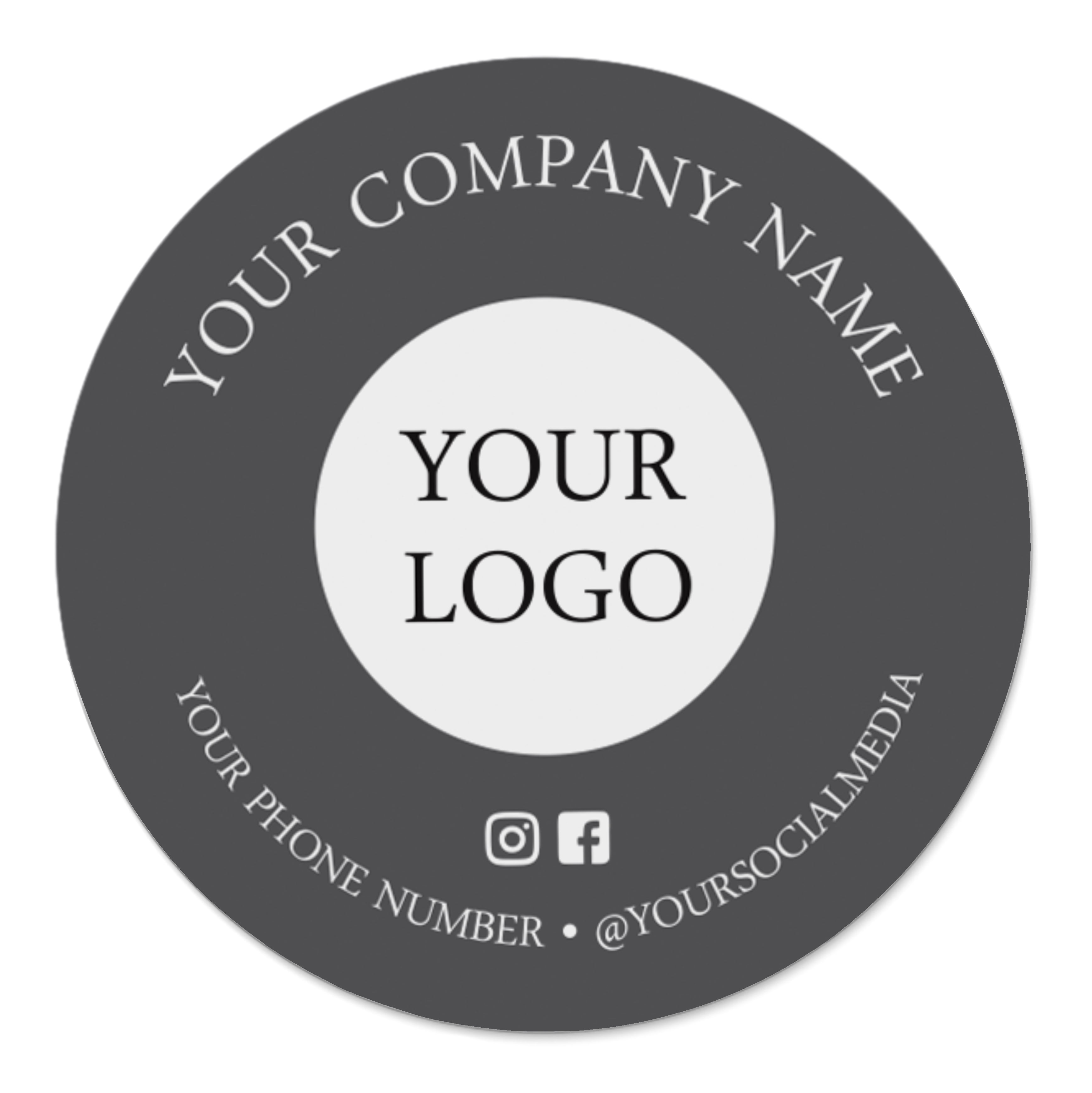 Printtoo Label Stickers for Small Business -50 RoundCustom Vinyl ...