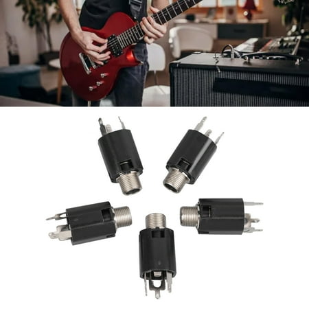 Electric Guitar Audio Socket, 3 Pin Easy Installation Plug Guitar Audio ...