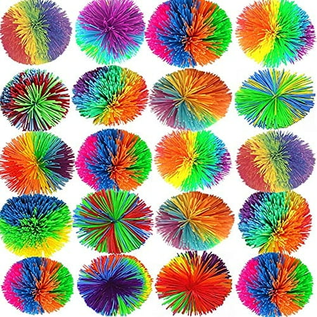 HYMONA 20 Packs Monkey Stringy Balls 2.8Inches Fidget Ball, Stress ...