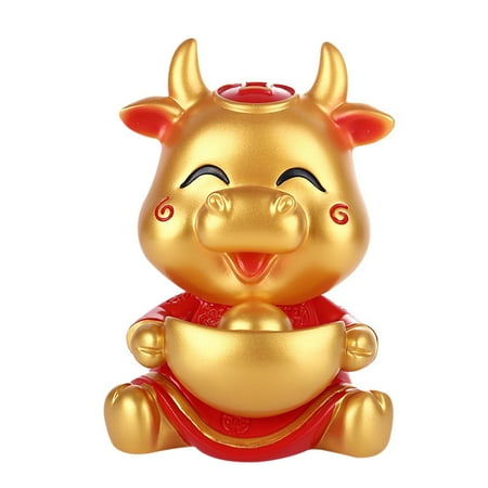 Vinyl Chinese Festive Piggy Bank Creatives Taurus Piggy Bank Cartoon ...