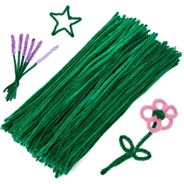 150 Pieces Green Pipe Cleaners Chenille Stem, Pipe Cleaners Chenille ...