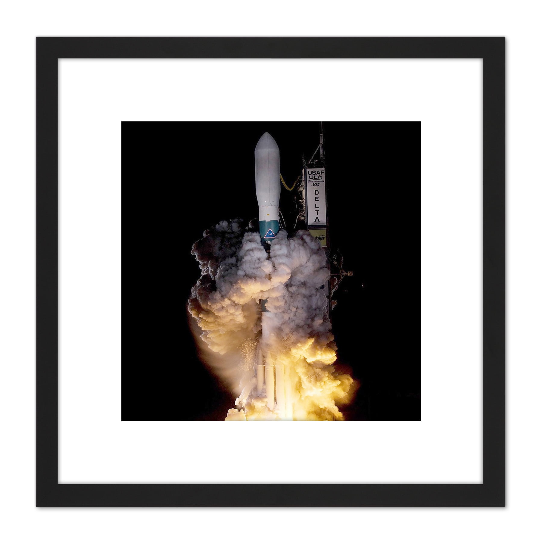 NASA Kepler Telescope Delta Rocket Launch 8X8 Inch Square Wooden Framed ...