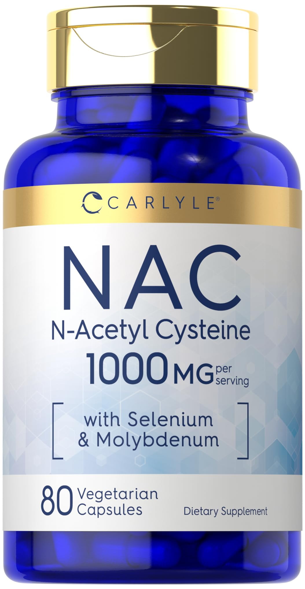 Suplemento Carlyle NAC N-acetil cisteína 1000 mg 80 cápsulas | Walmart ...