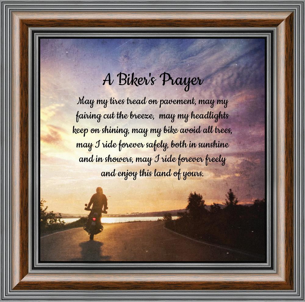 A Biker's Prayer, Gift for Motorcycle Riders, Inspirational Bike ...