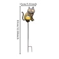 Cat Animal Solar Garden Lights Whimsical Cat Silhouette Stake Lamp ...