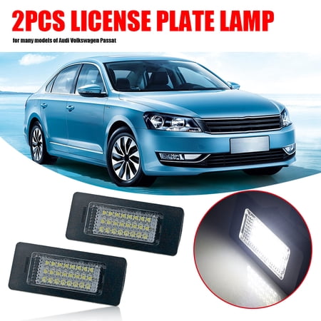 Yilovego 1 Pair 6500K LED License Plate Lights for VW Passat Audi A1 A4 ...