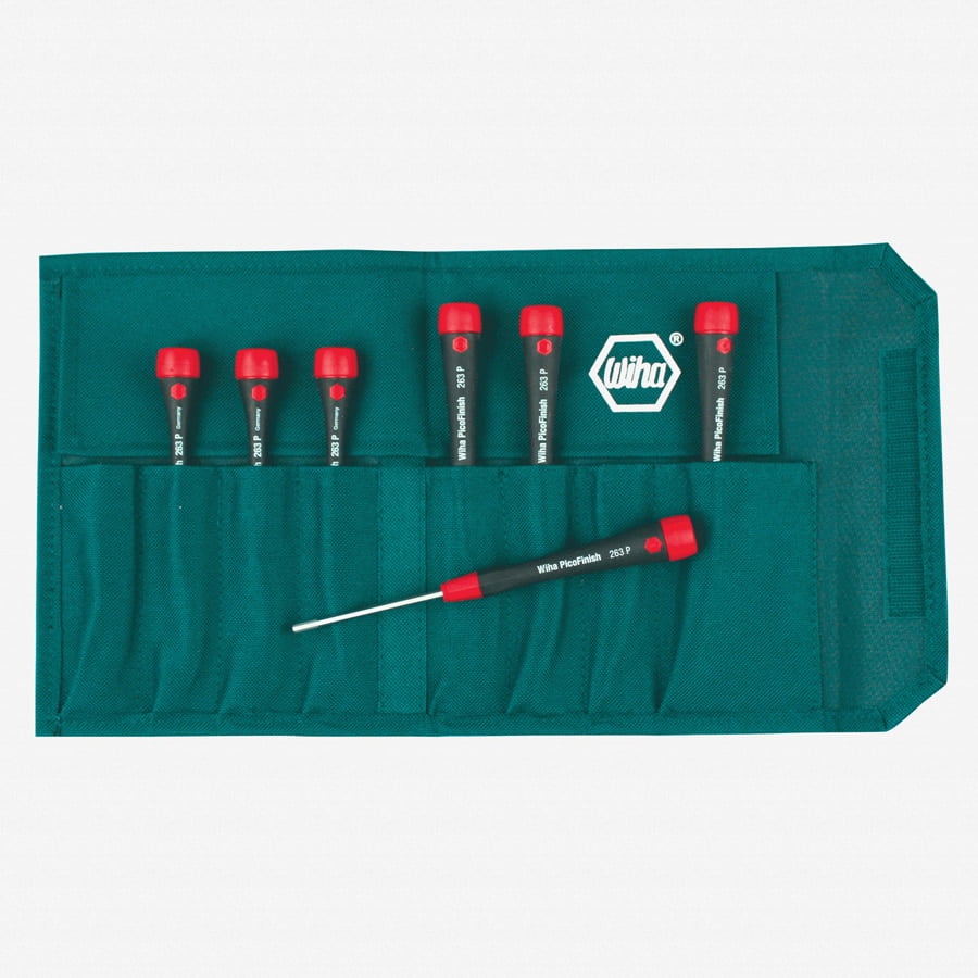 Wiha 26393 7 Piece PicoFinish Precision Hex Metric Screwdriver Pouch ...