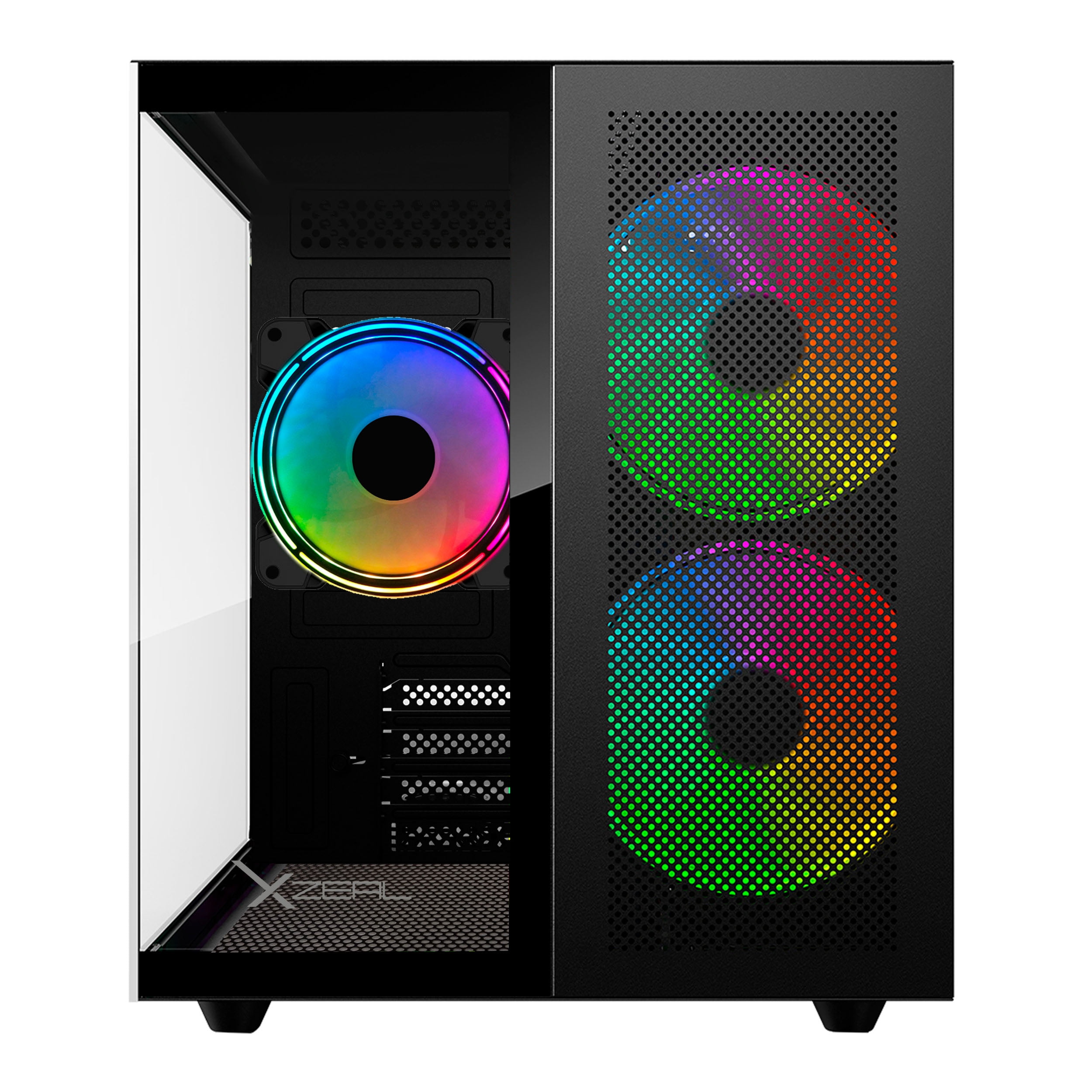 GABINETE XZEAL CUBO MATX 3 VENTILADORES ARGB NEGRO XZGAMC1B | Bodega ...