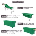 2 Pack 6FT Table Cloth for Rectangular Fitted Events Stretch Black ...