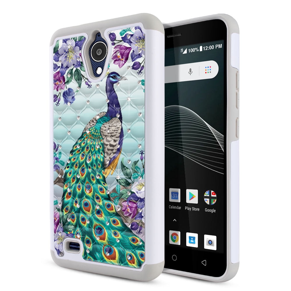 FINCIBO Hybrid Bling Sparkle Cover Case Hard Plastic TPU Slim Back for ...