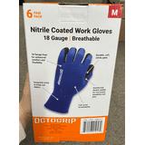 OCTOGRIP Nitrile Coated Work Gloves, 18-Gauge Liner, Durable Grip, for ...