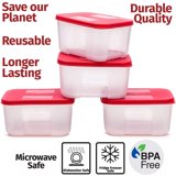 Quicker Defrost- Reusable Freezer Containers Set of 4-23.5 oz. for ...