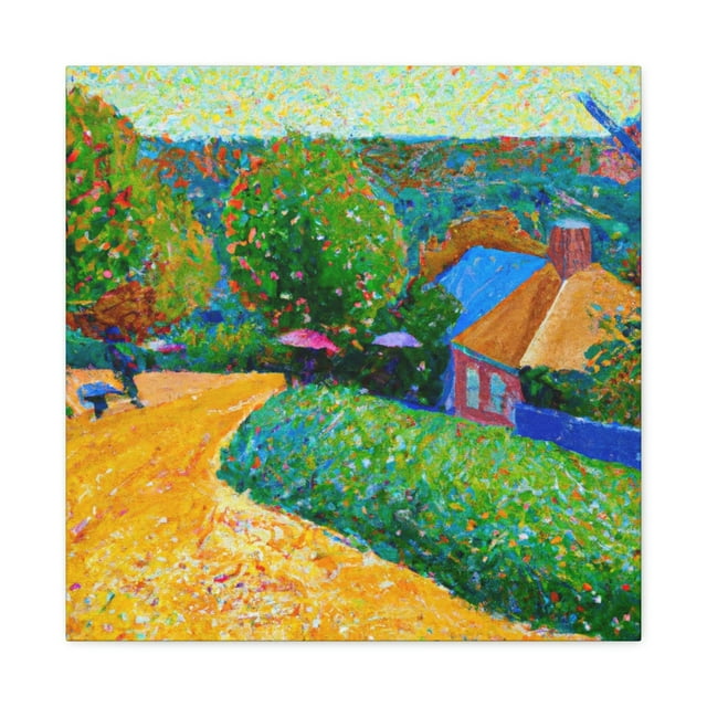 Impressionist Pointillism Scene - Canvas - Walmart.com