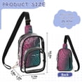 Unisex Transparent Crossbody Shoulder Bags Clear PVC Sling Backpack ...