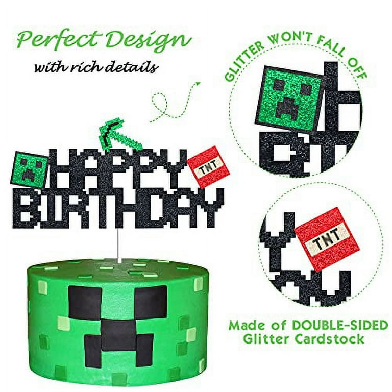 Minecraft Creeper Cake Topper