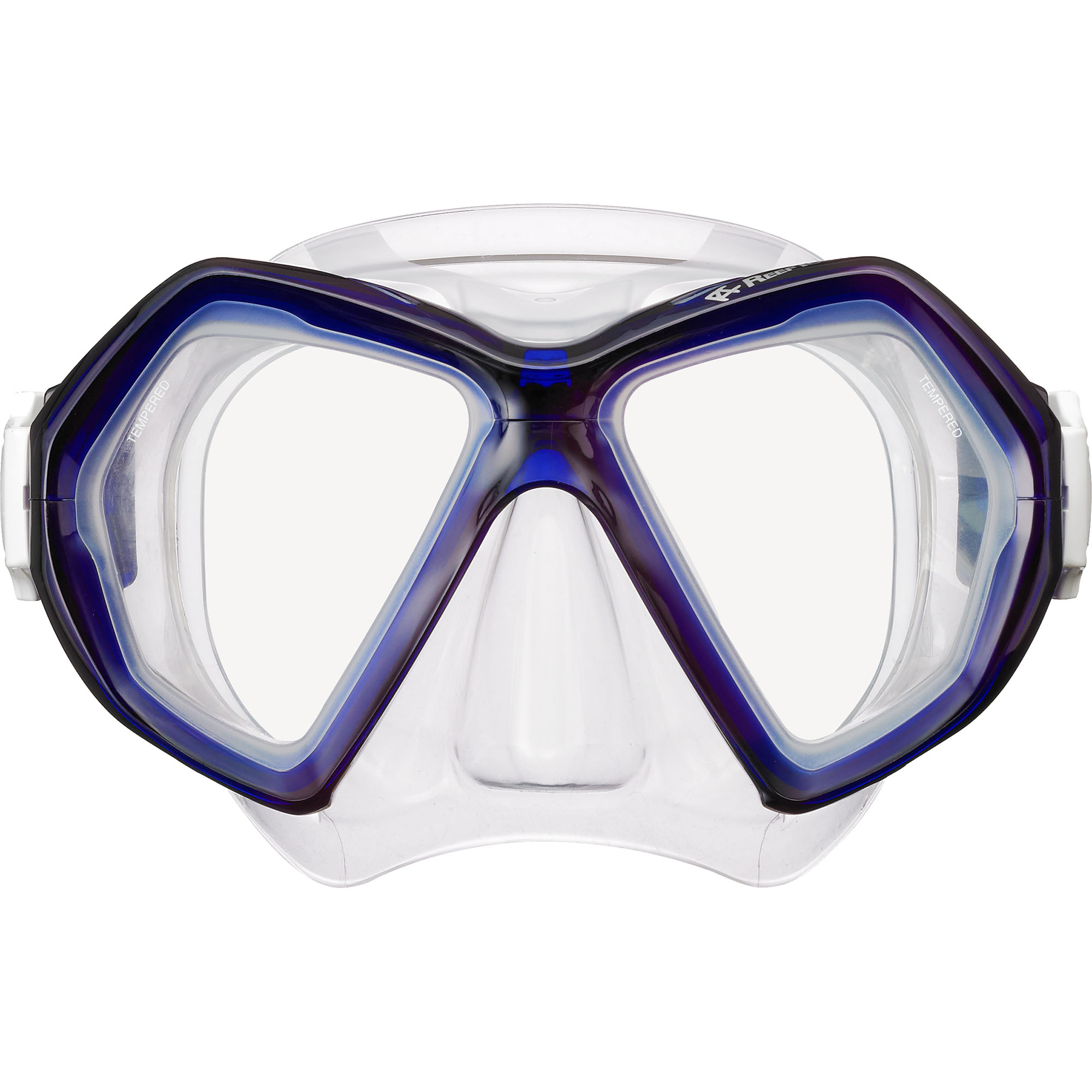 Reef Tourer Adult X-Plore 2-Window Snorkeling Mask, Cobalt Blue - Walmart.com