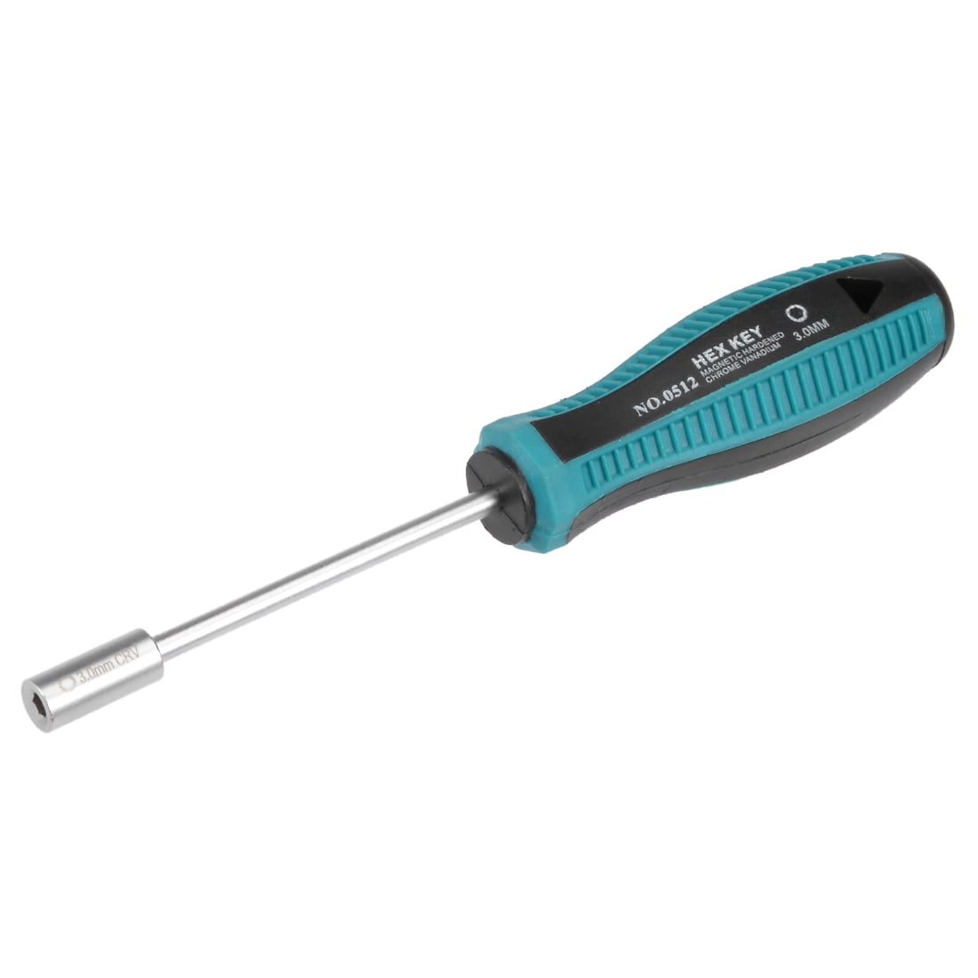 3mm Non-Magnetic Tip Six Point Hex Nut Driver with 3-Inch Round Shaft ...