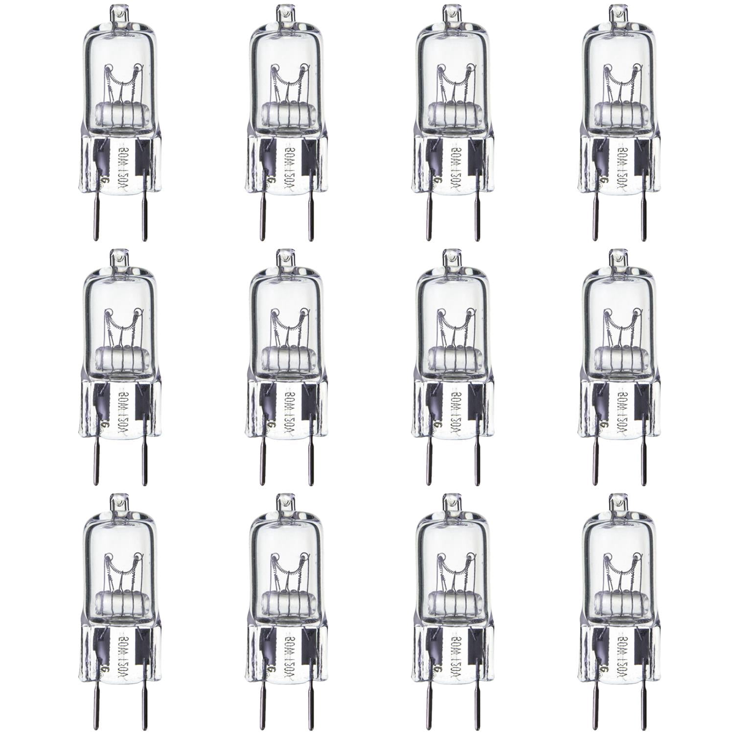 12 Pack Sunlite Halogen 50 Watt Single Ended T3.5 GY8 Base Clear Light ...