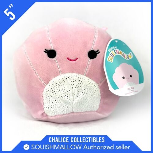 Squishmallows Kellytoy Plush Sealife Squad Aicha the Sea Shell Seashell ...