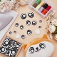 1 Bag Felt Craft Eye for DIY Toys Puppet Plush Animal Making Black 16 ...