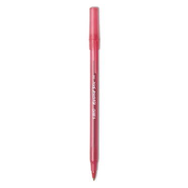 BIC Round Stic Grip Xtra Comfort Ballpoint Pen, Easy-Glide, Stick ...